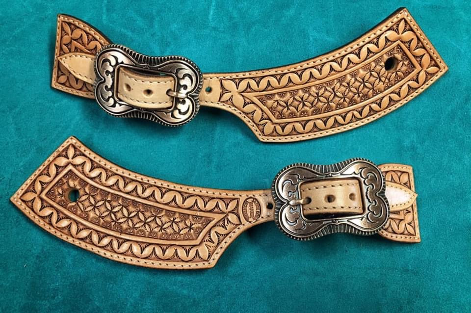 Hand Tooled Spur Straps with Jeramiah Watt Hardware – Silver Wings ...